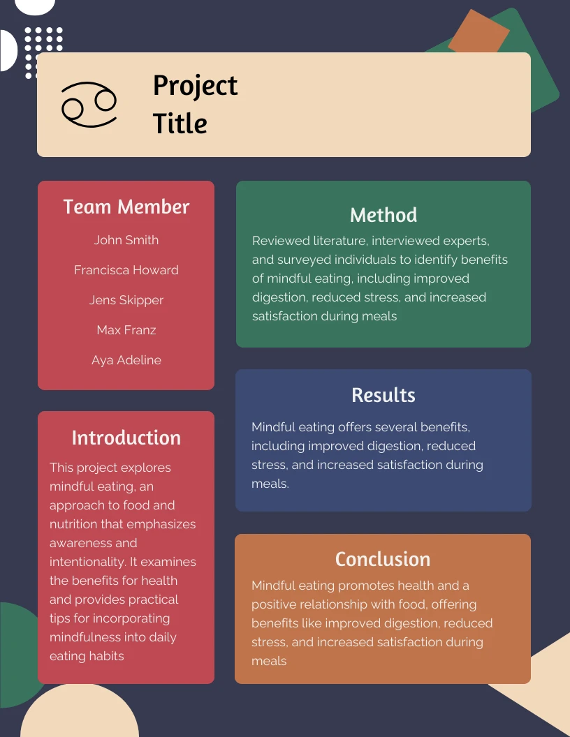 Colourful Project Poster - Venngage