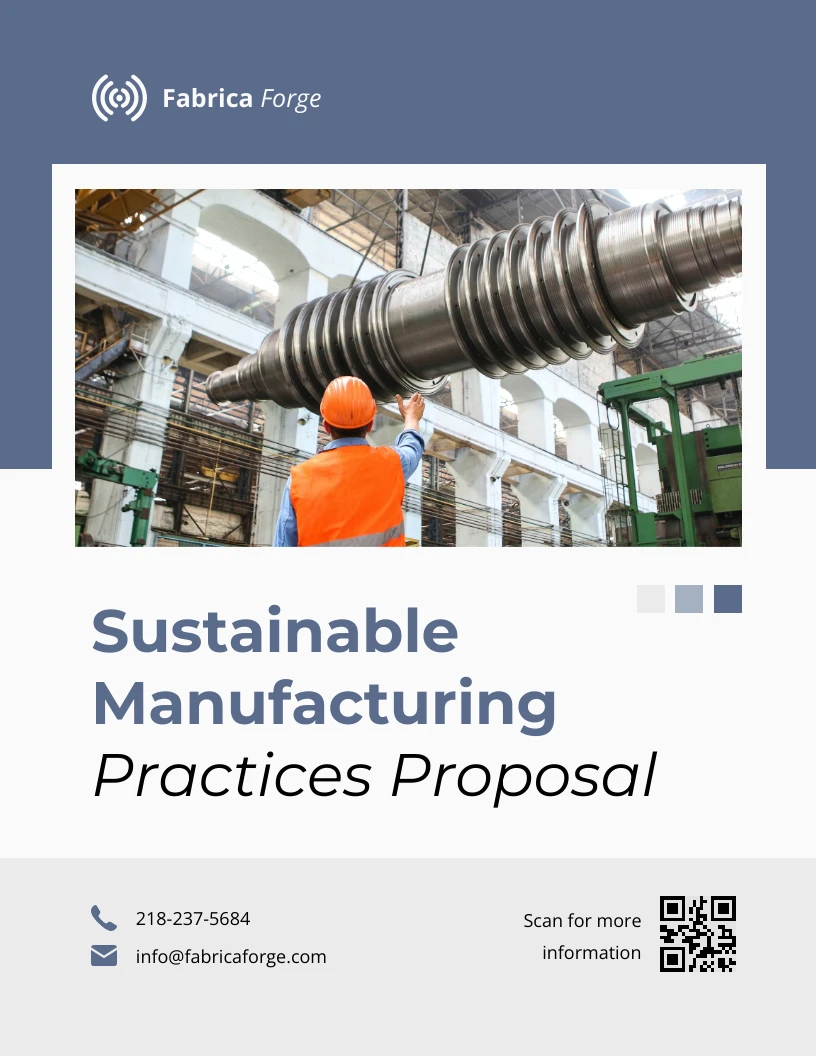Sustainable Manufacturing Practices Proposal Template - Venngage