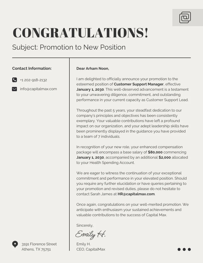 Beige Classic Promotion Letters - Venngage