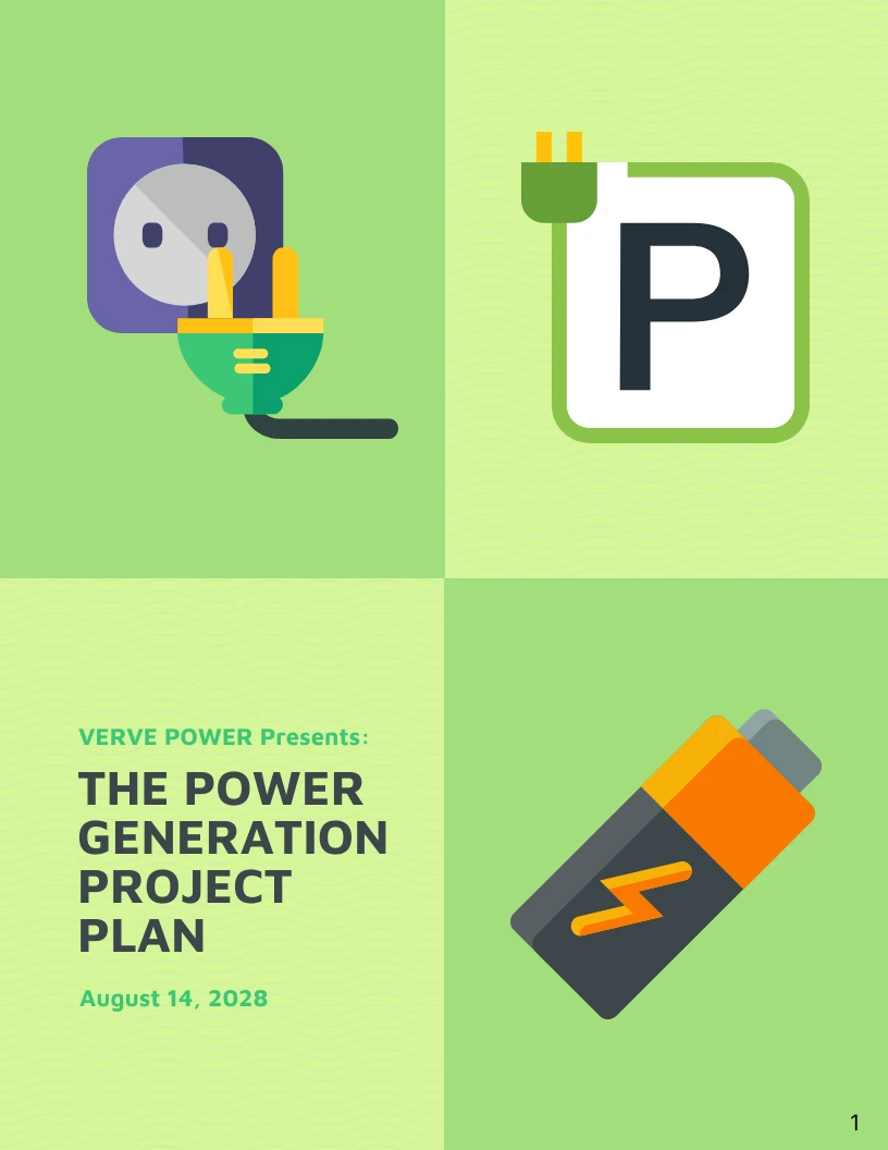 Power Generation Project Plan Template - Venngage