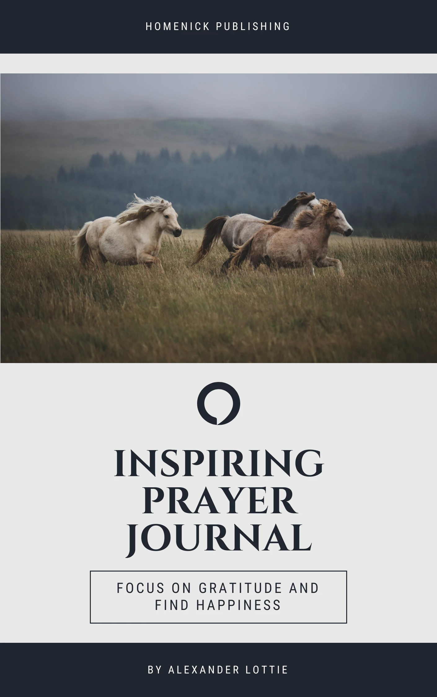 Portada del libro del diario de oración inspirador simple gris claro ...