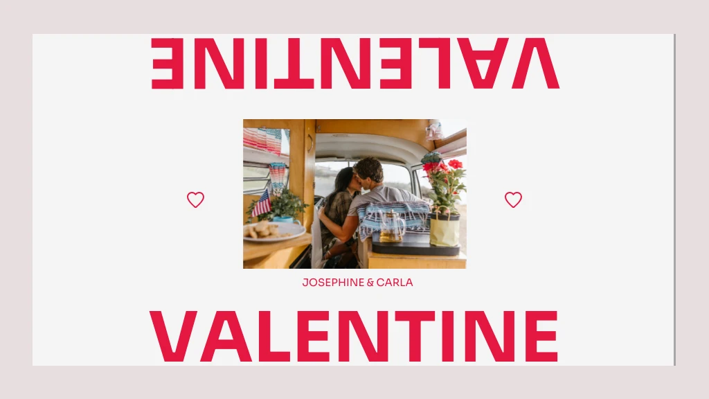 Valentine Half Lettering Card for Her Presentation Template - Venngage