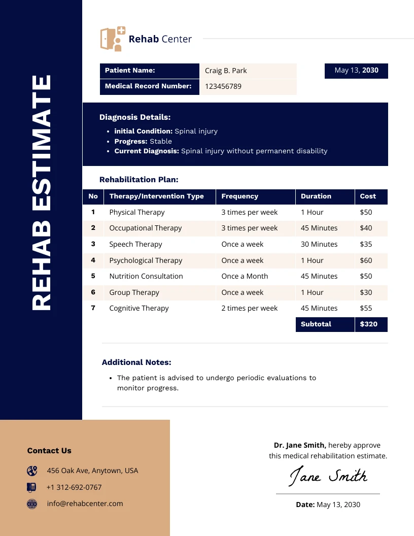 Rehab Estimate Template - Venngage