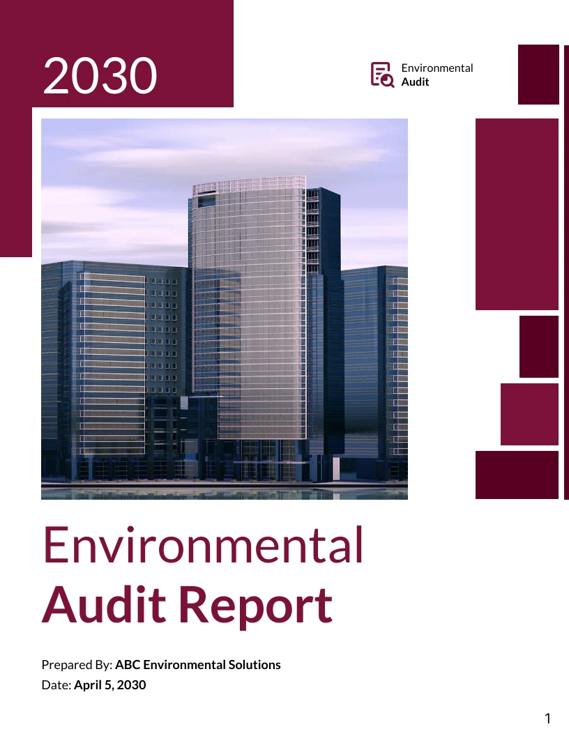 Environmental Audit Report Template - Venngage