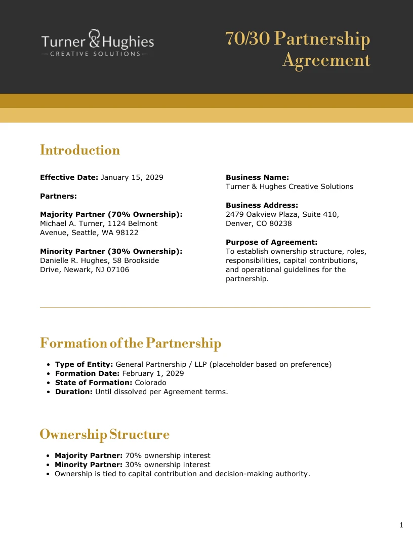 How To Structure A Partnership Agreement
