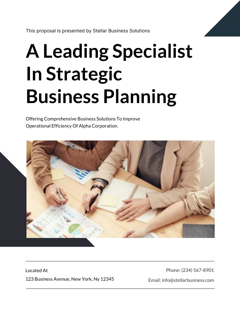 Clean Modern Strategic Business Planning Proposal Template - Venngage