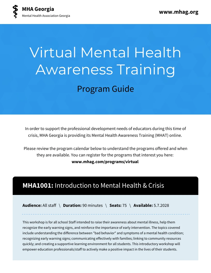 Light Nonprofit Training Event Program Guide Template - Venngage