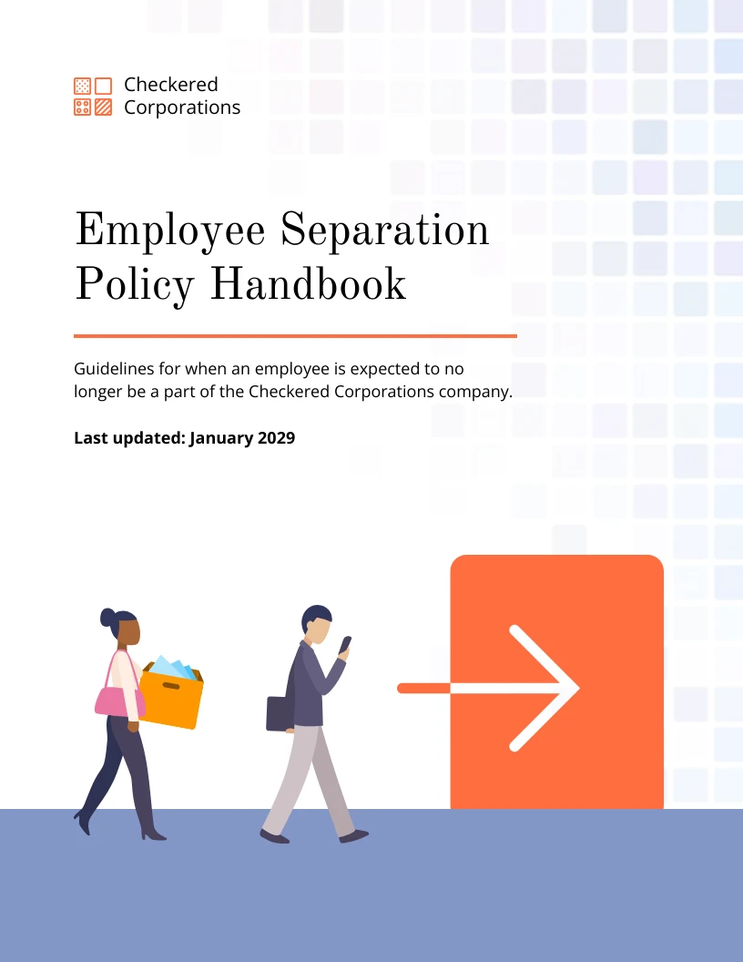Employee Separation HR Policy Handbook Template - Venngage