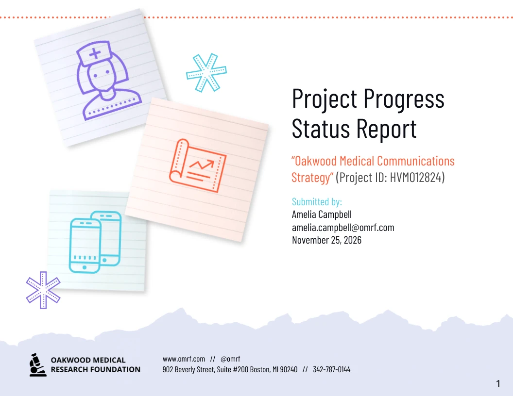 Communications Strategy Progress Report Template - Venngage