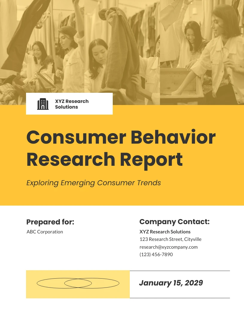 Consumer Behavior Research Report Template - Venngage