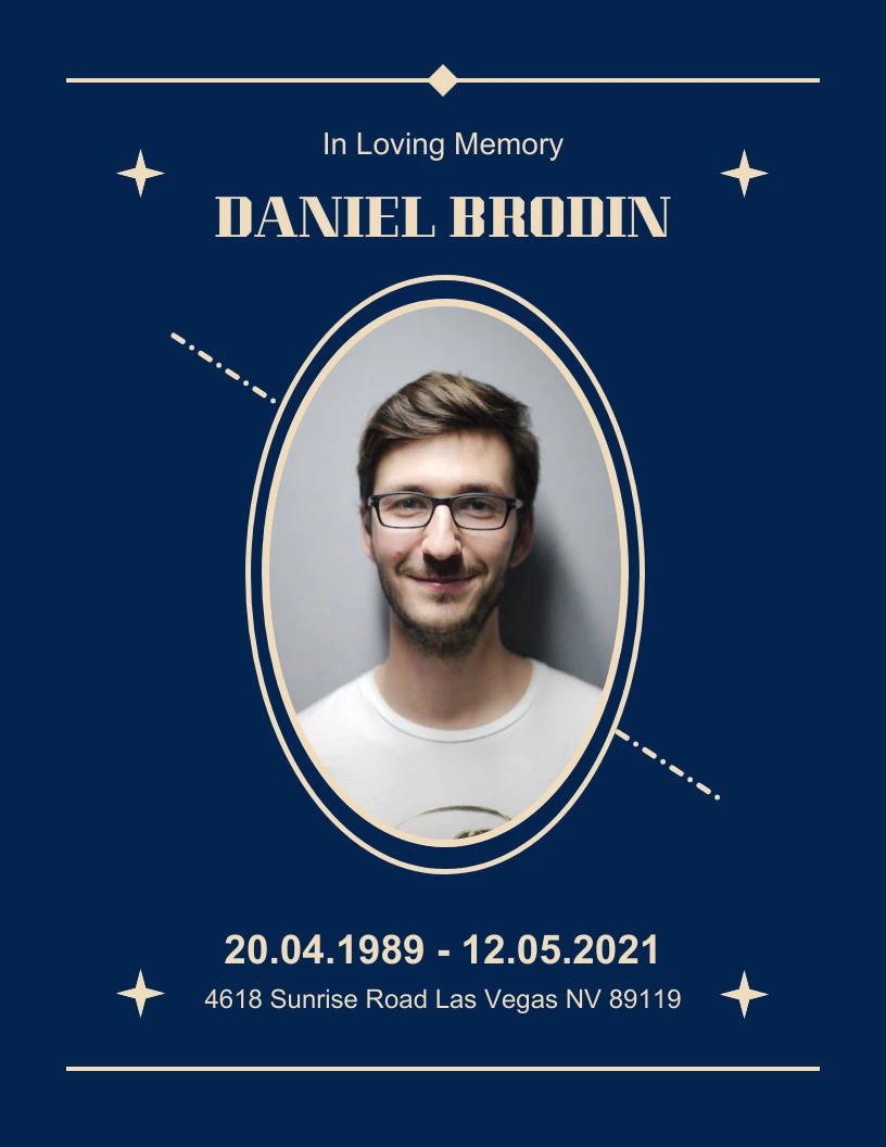 In Loving Memory Flyer Template - Venngage