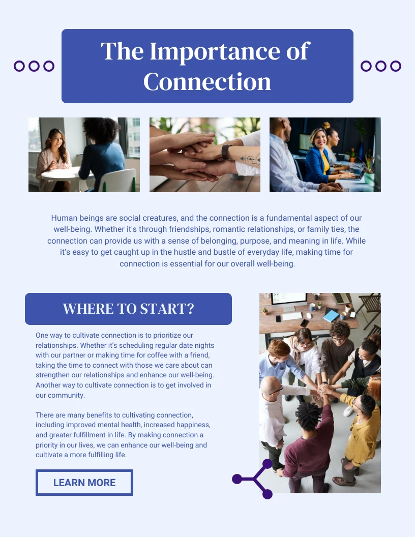Light Blue Relationships Email Newsletter Template - Venngage