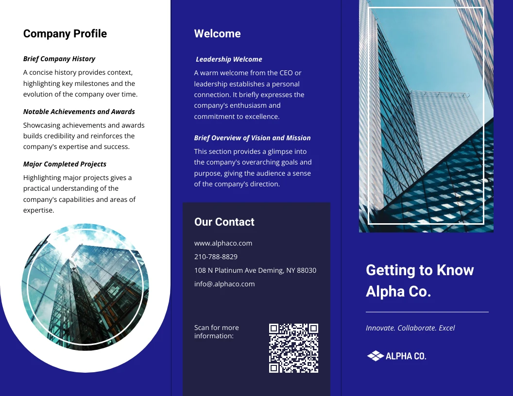 Corporate Tri-fold Dynamics Solutions Brochure Template - Venngage
