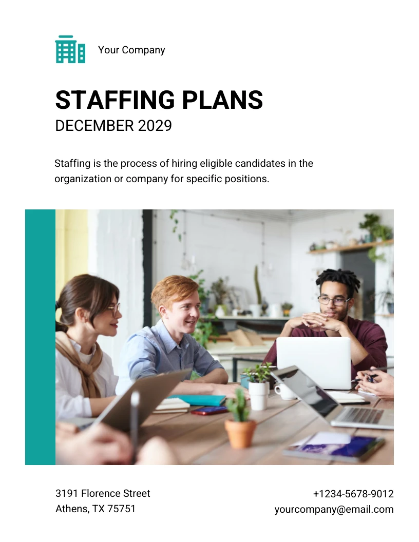 White Green Company Staffing Plan Template - Venngage
