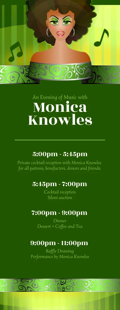 Music Event Program Template - Venngage