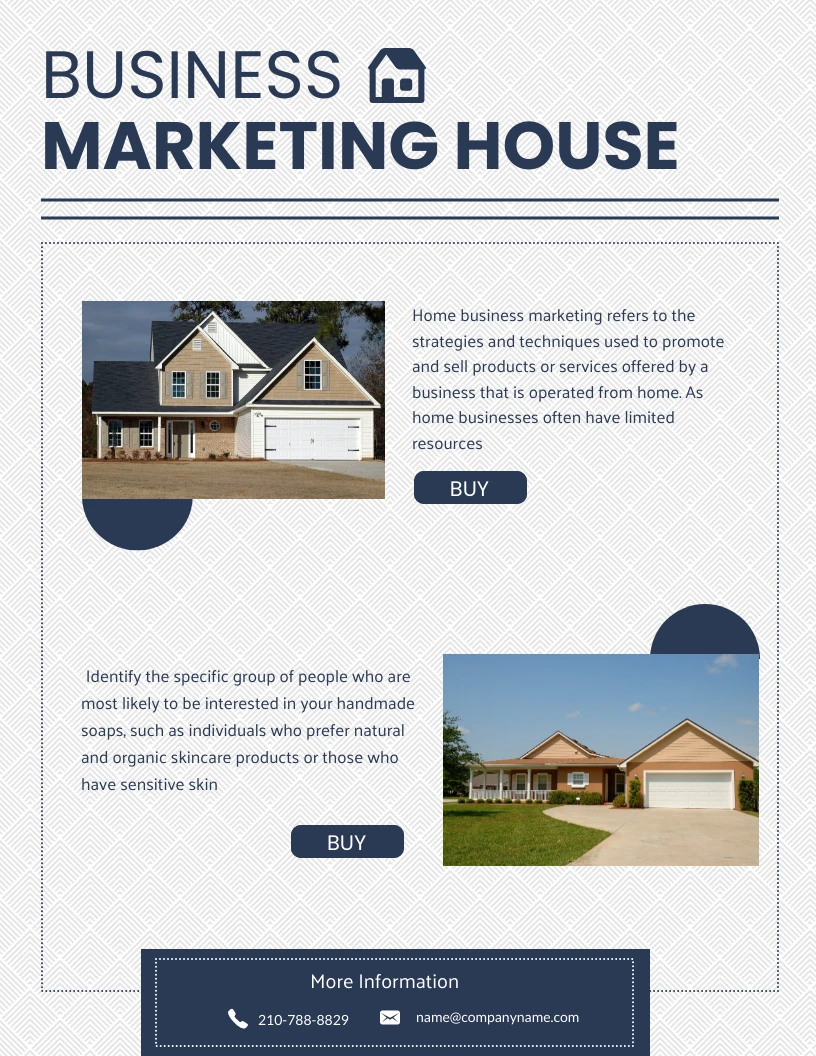 Blue Home Selling Newsletter Template - Venngage