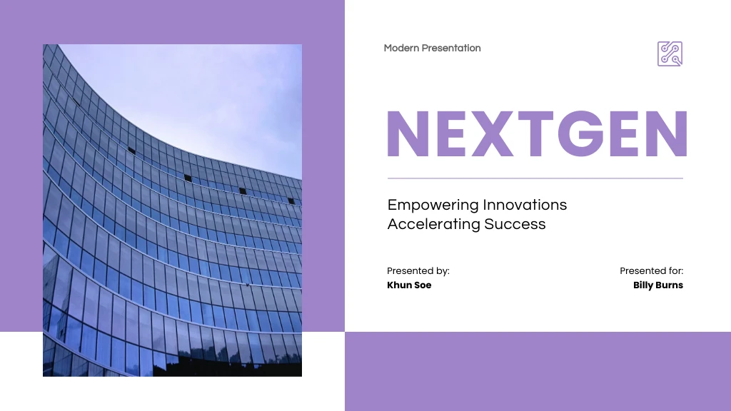 Modern Purple Presentation Template - Venngage