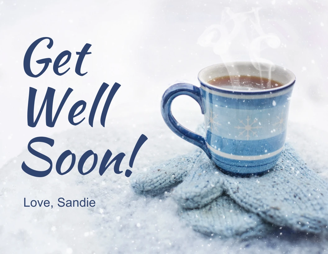 Winter Coffee Get Well Card - Venngage