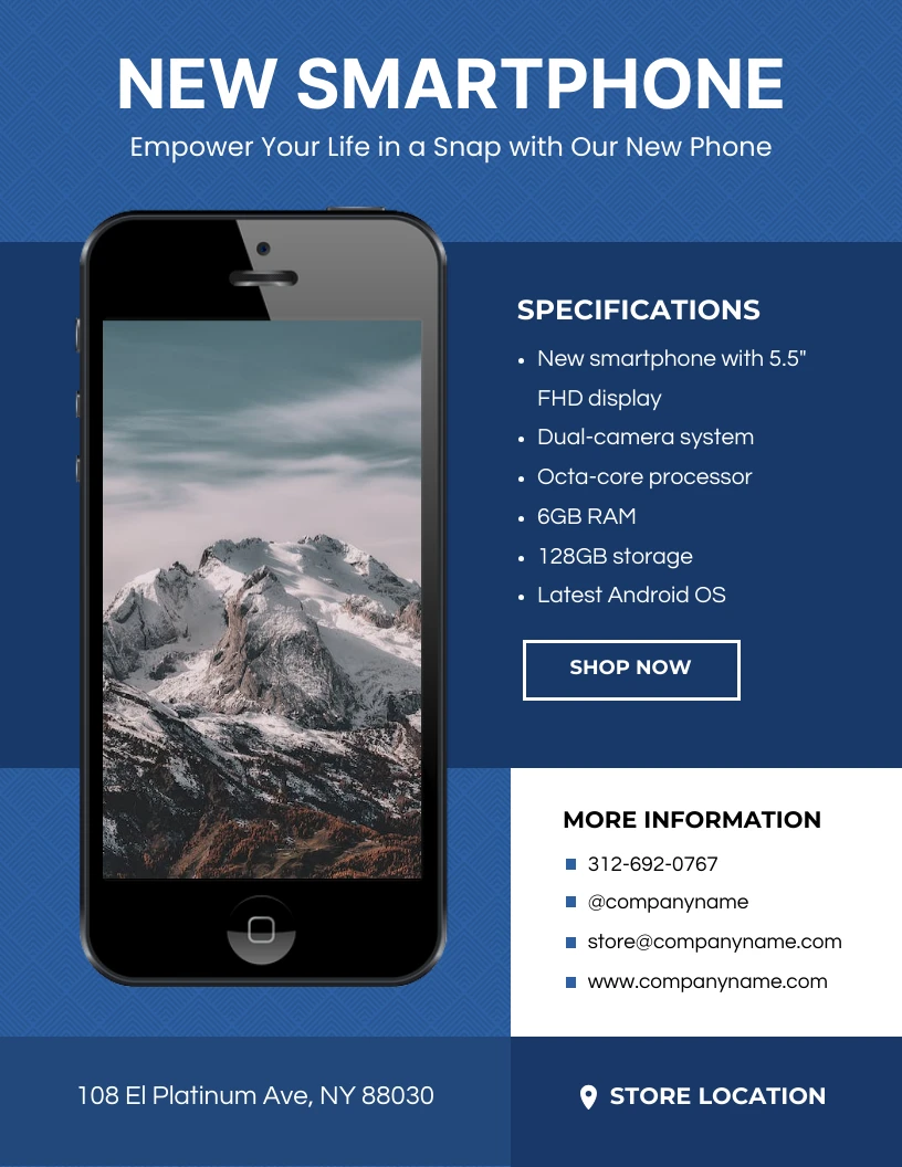 Smartphone Mobile Flyer Template - Venngage