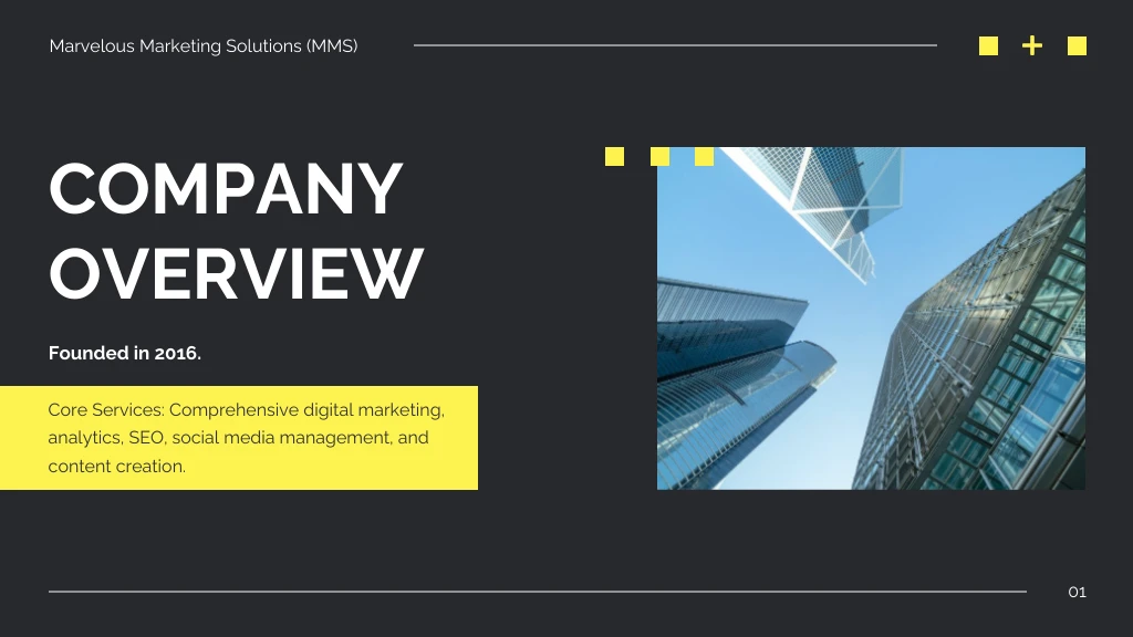 Shark Company Overview Presentation Template - Venngage