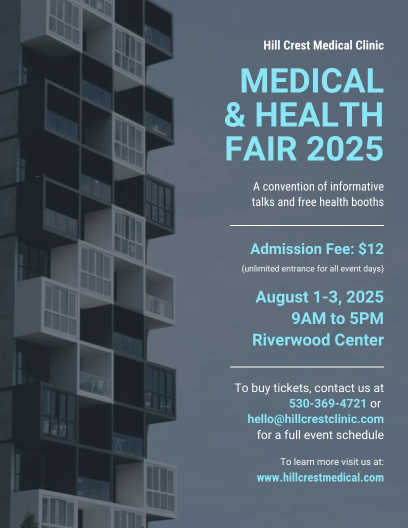 Medical and Health Fair Flyer Template - Venngage