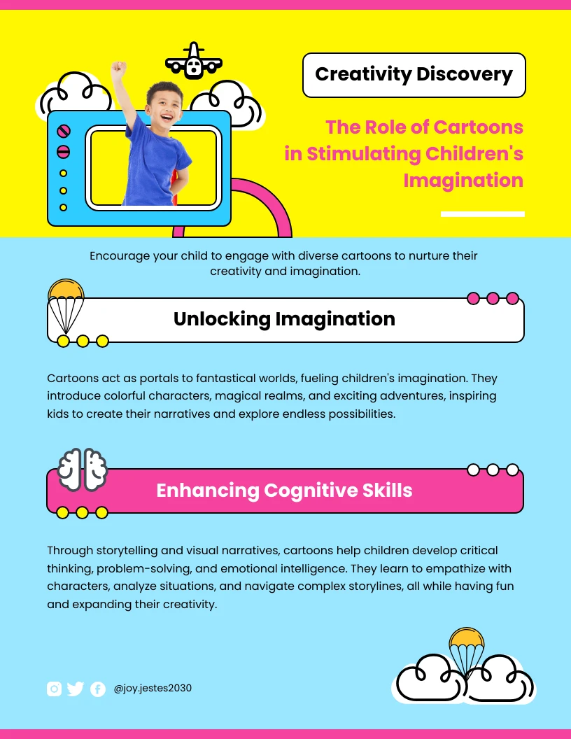 The Role of Cartoons in Stimulating Children's Imagination Infographic ...