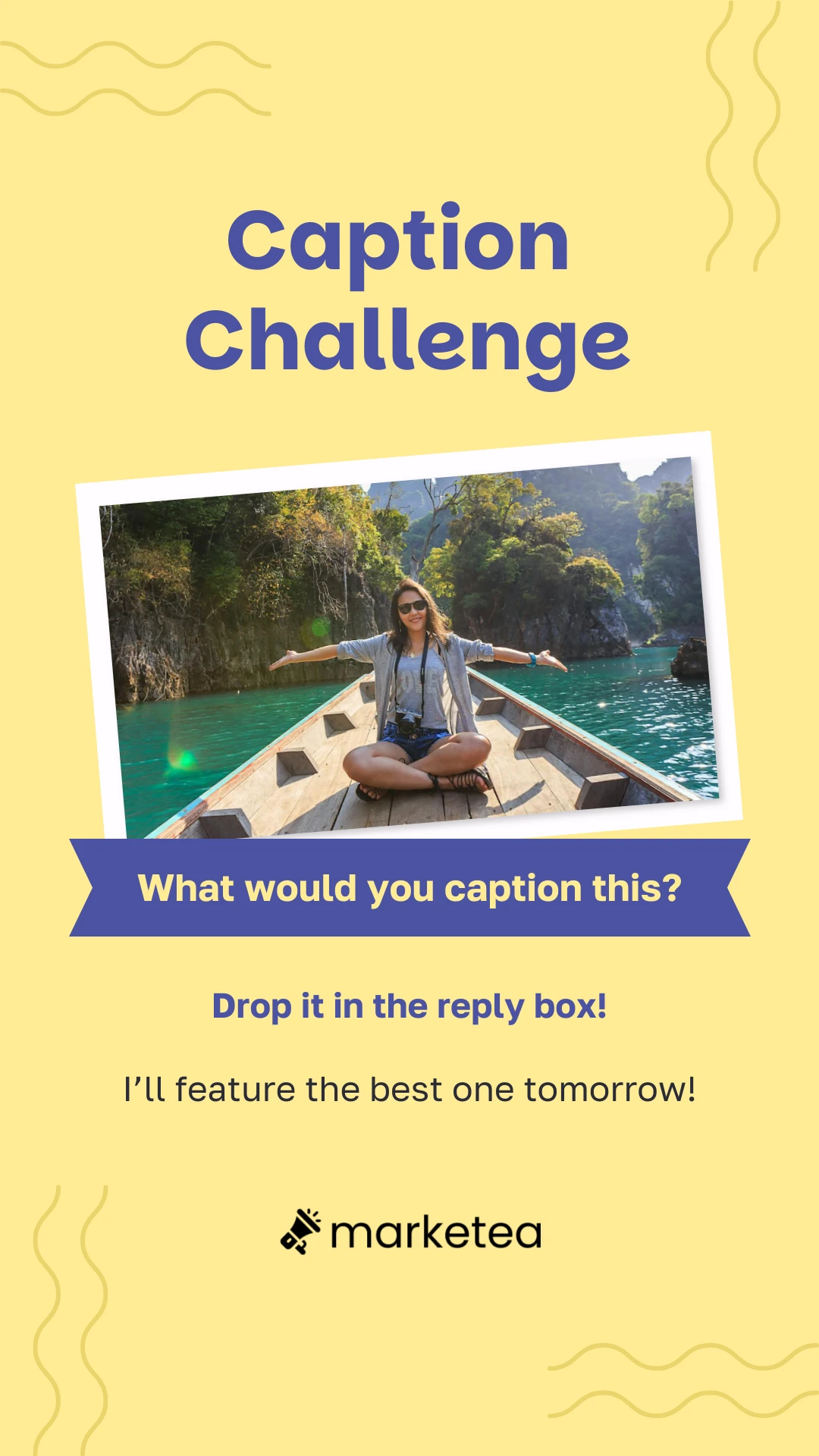 Caption Challenge Instagram Story Template - Venngage
