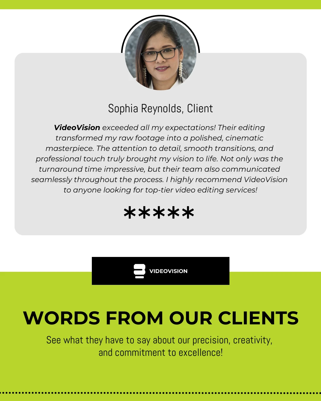 Client Testimonial LinkedIn Post Template in Portrait Format - Venngage