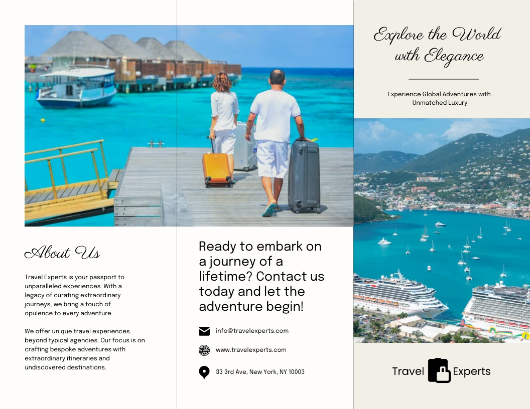 Luxury Travel and Tours Brochure Template - Venngage