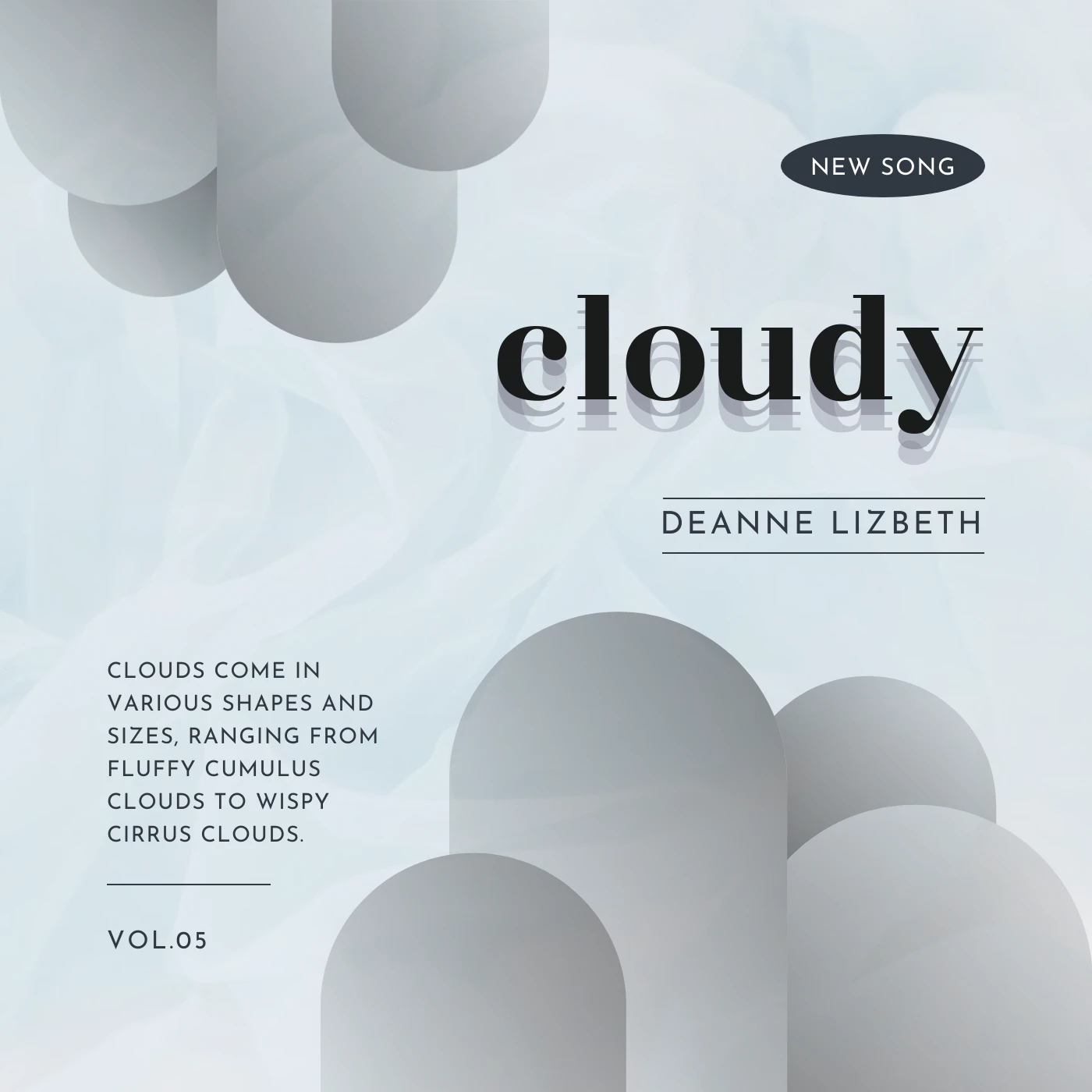 Light Blue Modern Playful Texture Artistic Album Cover - Venngage