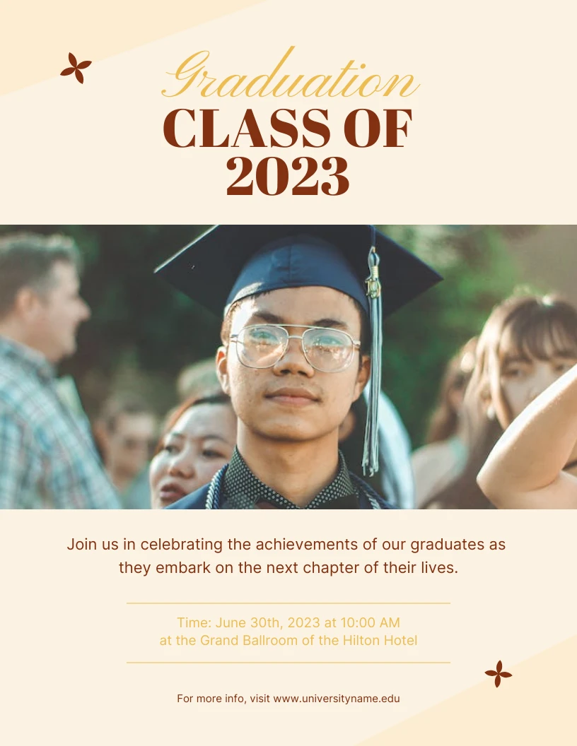 Soft Cream Graduation Poster - Venngage