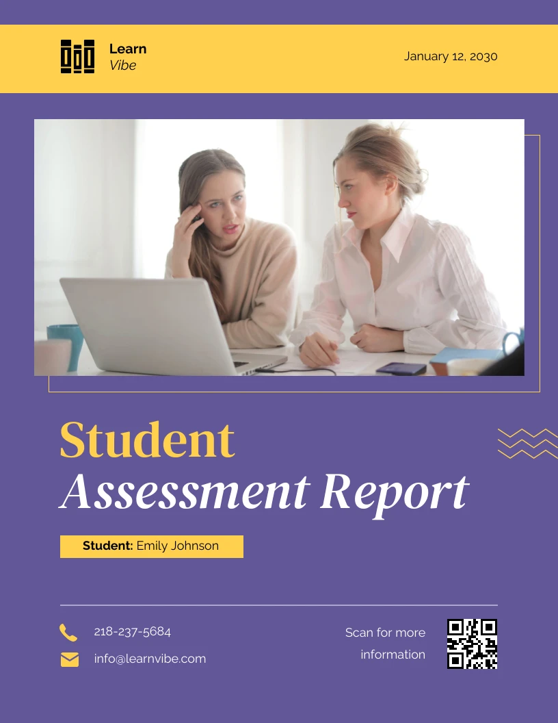 Student Assessment Report Template - Venngage