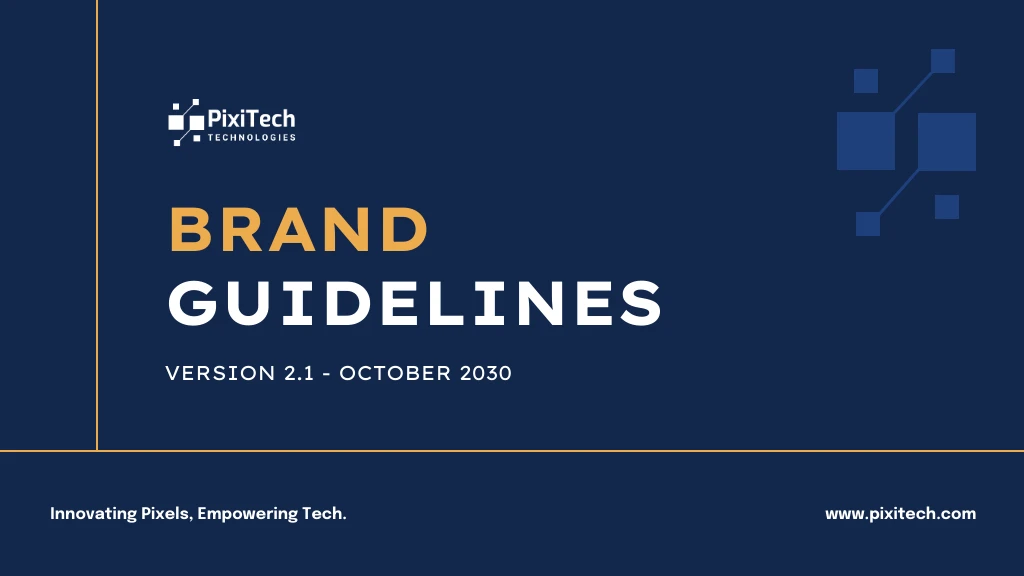 Blue Orange Tech Brand Guideline Presentation Template - Venngage