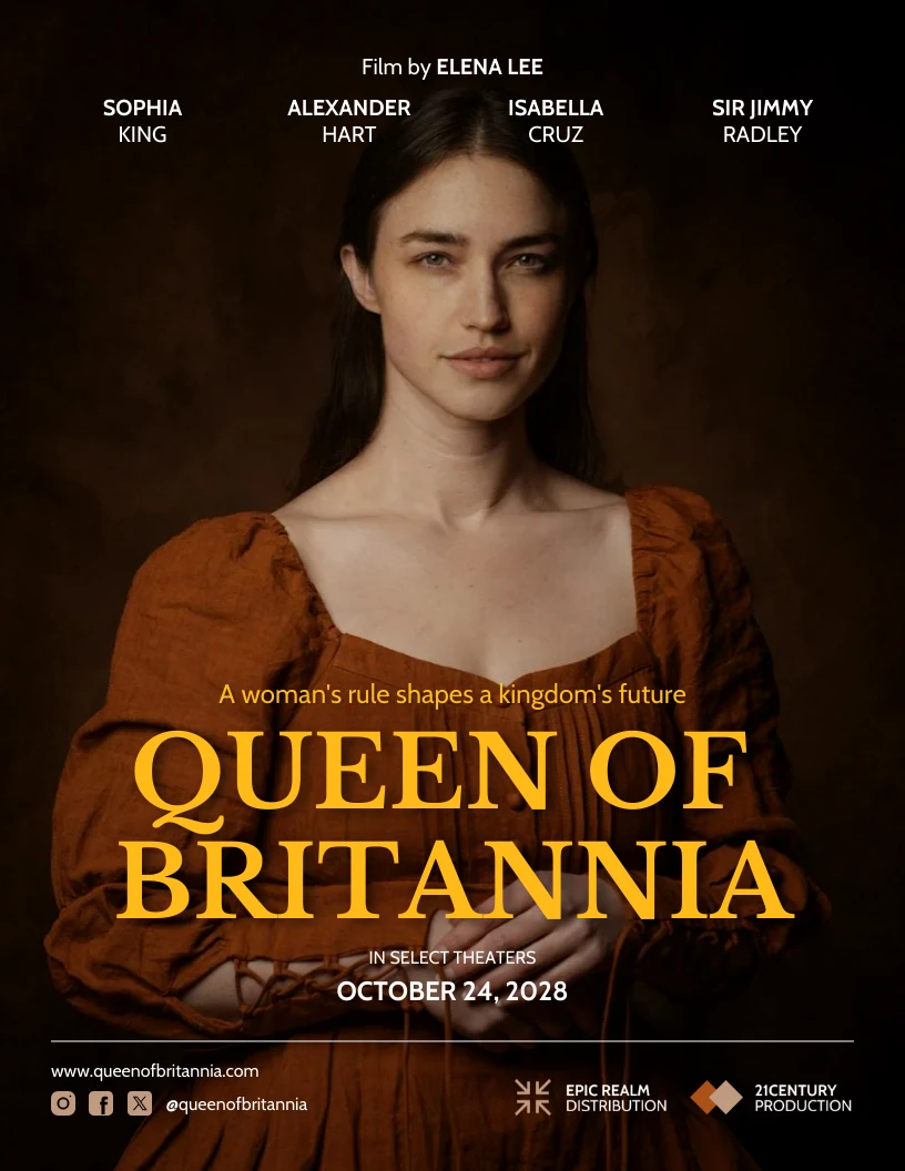 History Movie Poster Template - Venngage