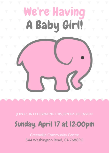 Baby Shower De Elefante Rosa