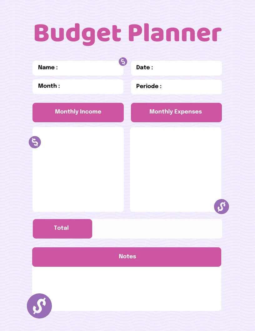Simple Light Finance Planner Template - Venngage