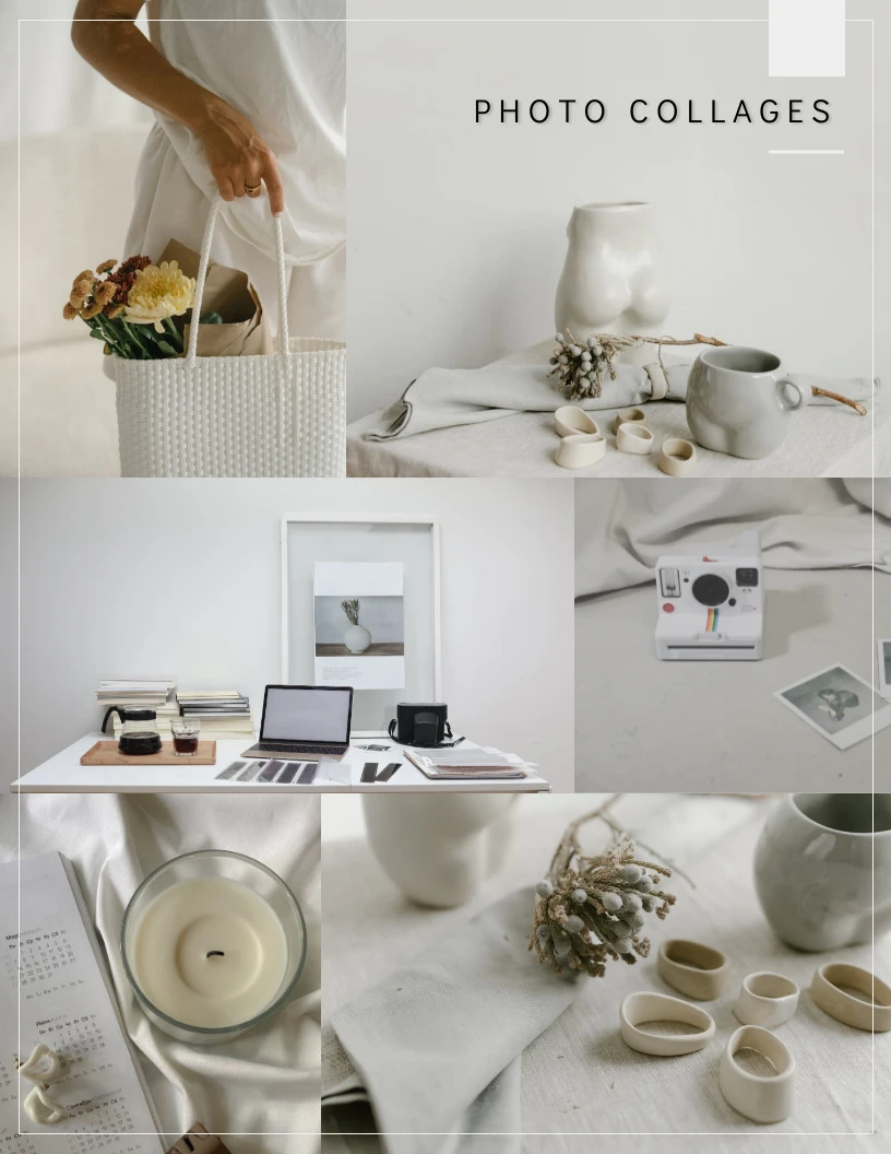 Light Grey Modern Aesthetic Photo Collages - Venngage