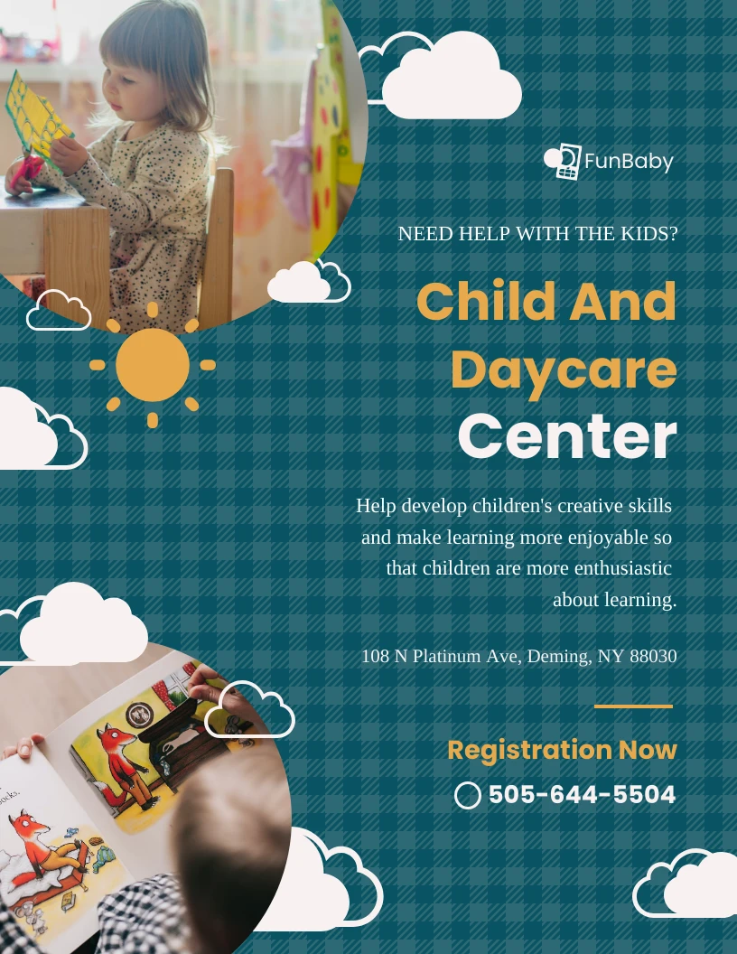 Child and Daycare Center Flyer Template - Venngage