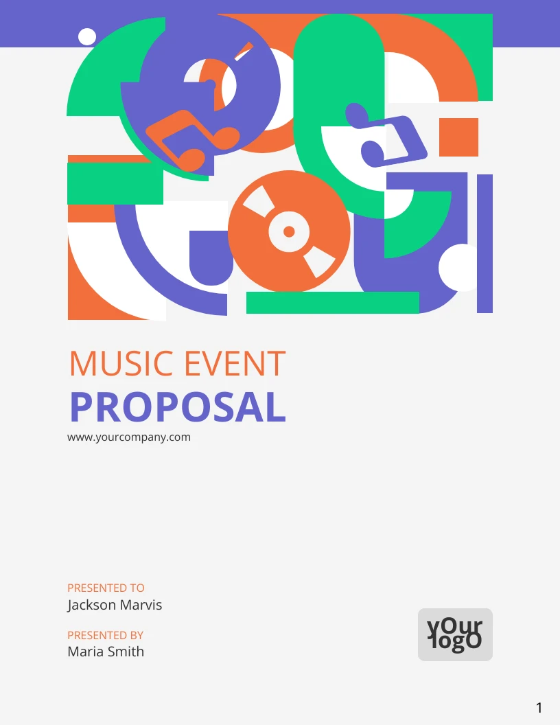 Minimalist Music Event Proposal Template - Venngage