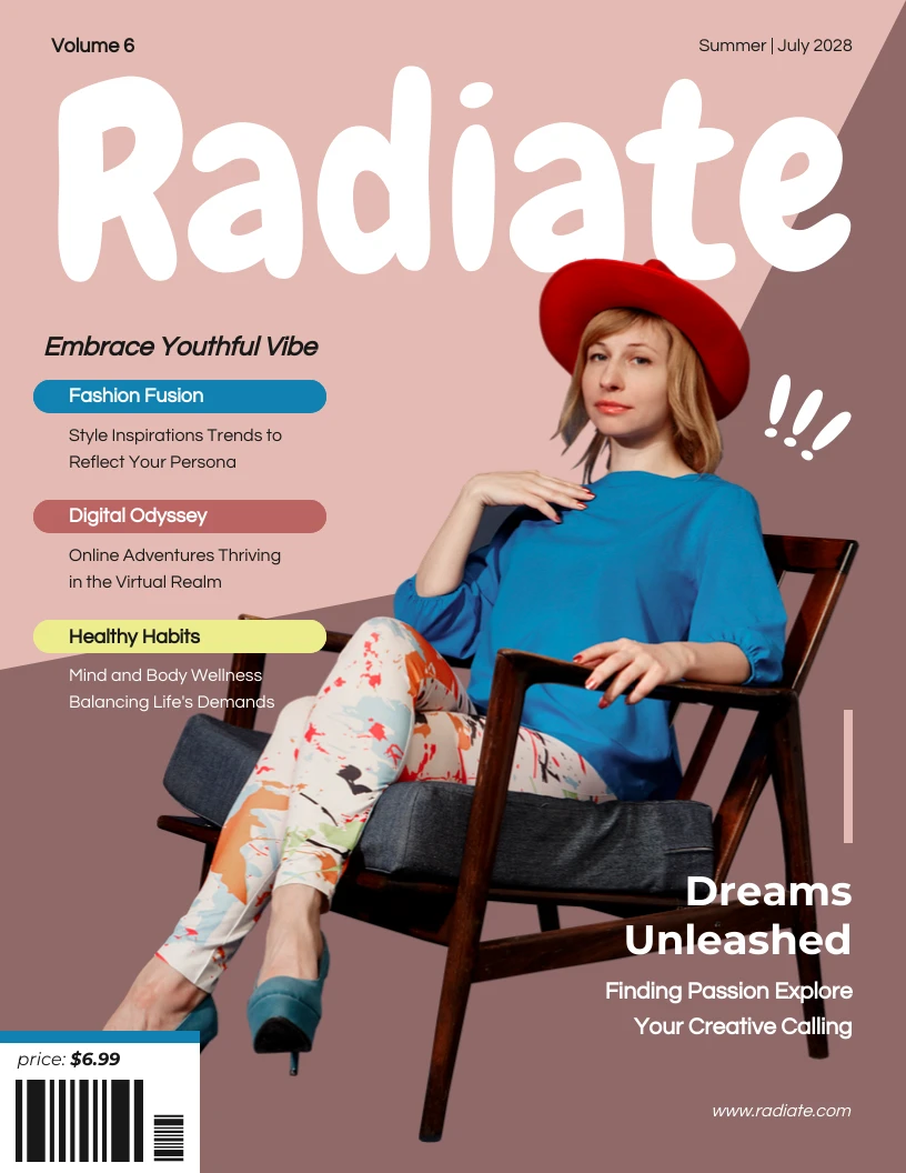 Revista para adolescentes Vintage Fun Soft Color - Venngage