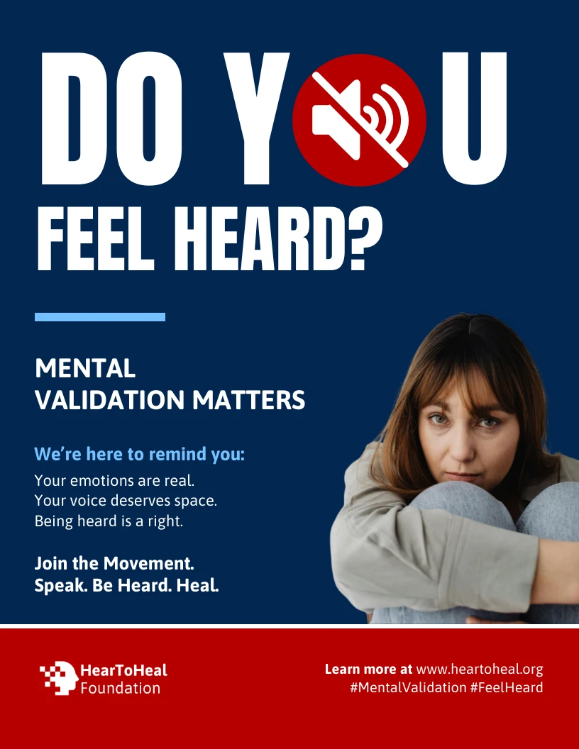 Photo Background Mental Validation Typography Poster - Venngage