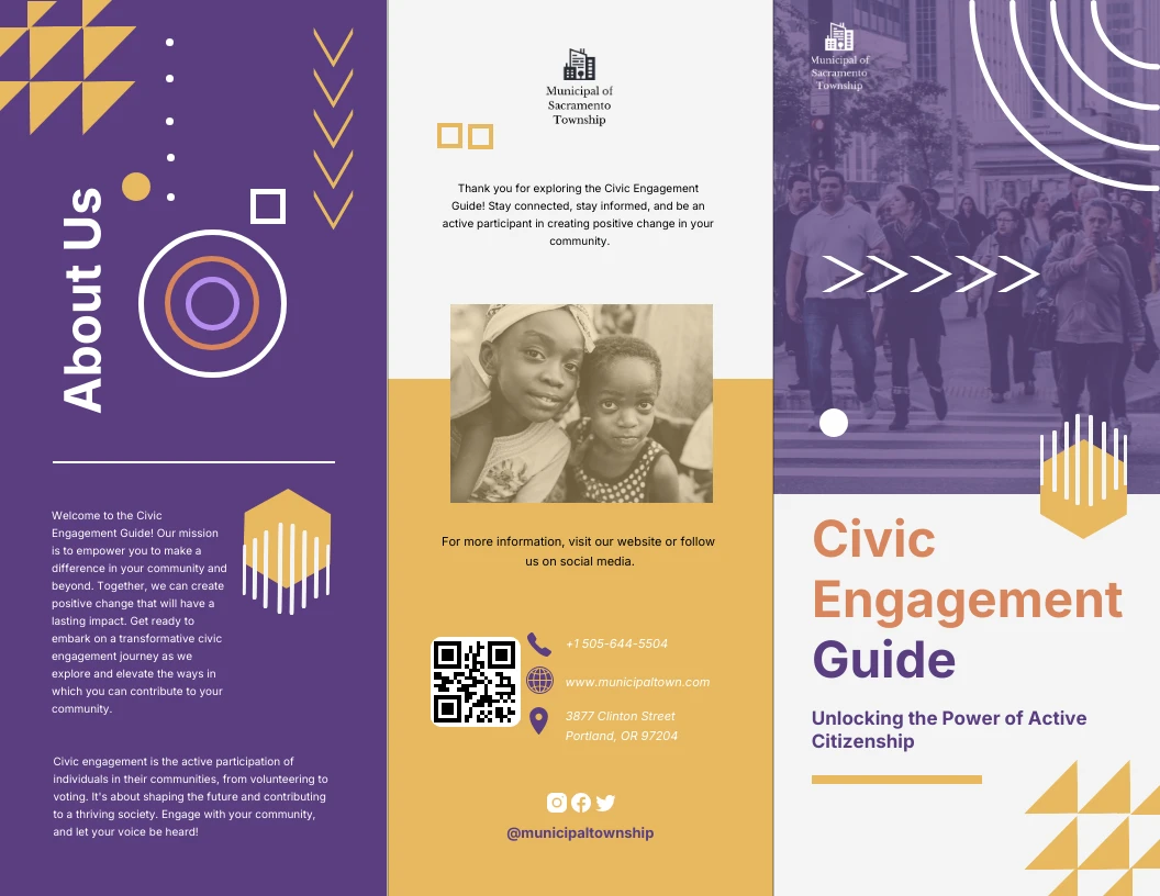 Civic Engagement Guide Brochure - Venngage