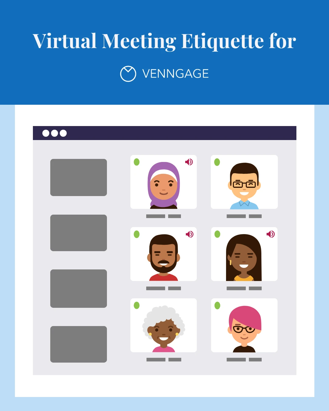 Virtual Meeting Etiquette Instagram Carousel Post - Venngage