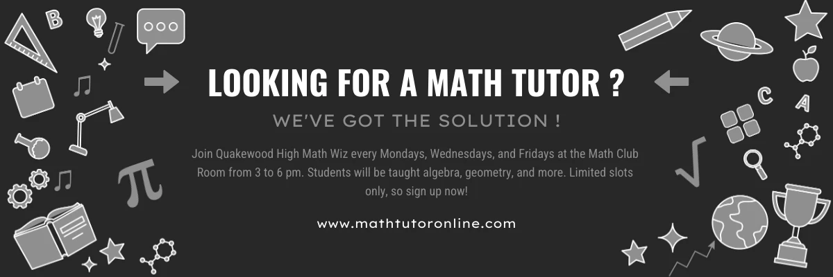 Dark Modern Minimalist Math Tutor Banner - Venngage