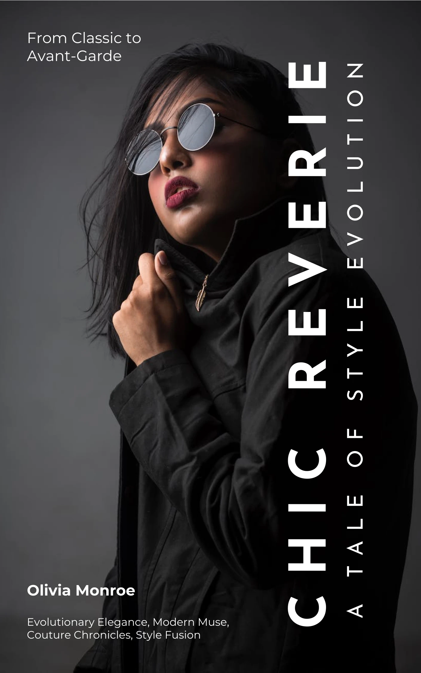 Black Simple Fashion Book Cover - Venngage