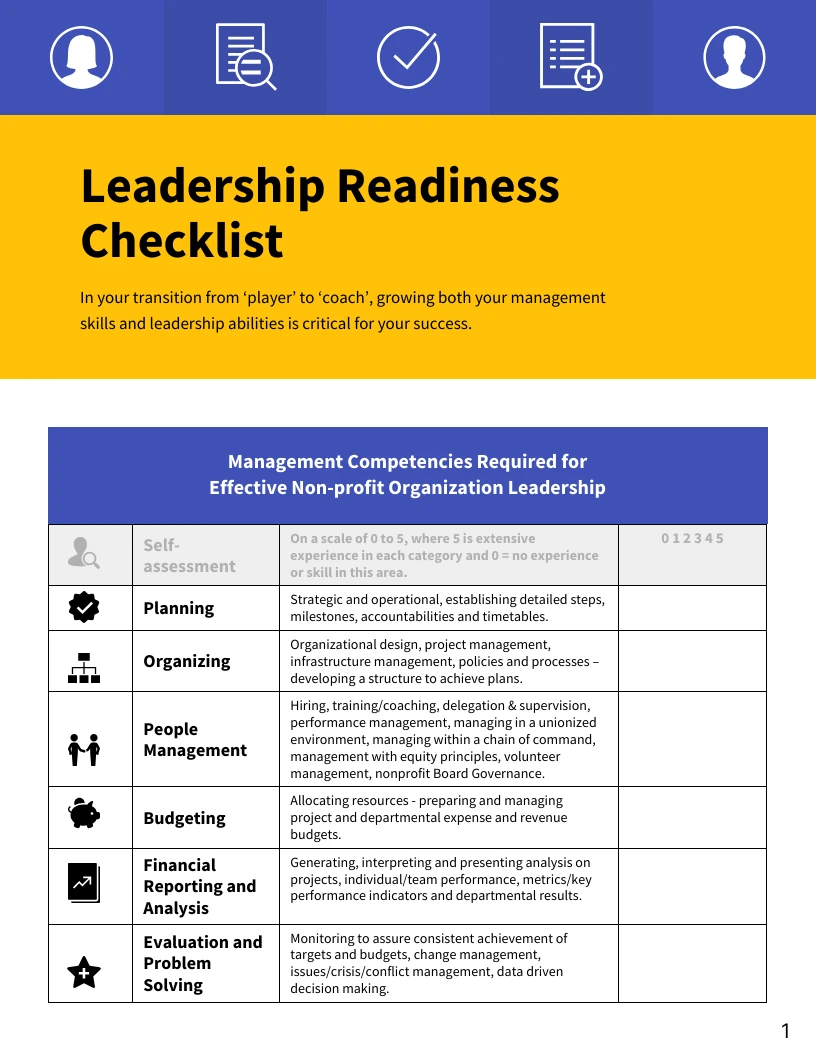 Leadership Individual Development Plan Checklist Template - Venngage