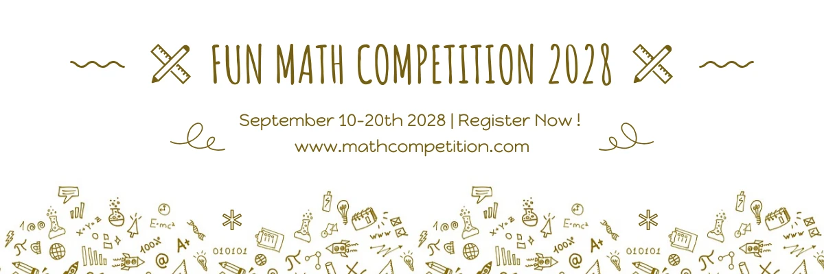 White And Brown Fun Math Banner - Venngage