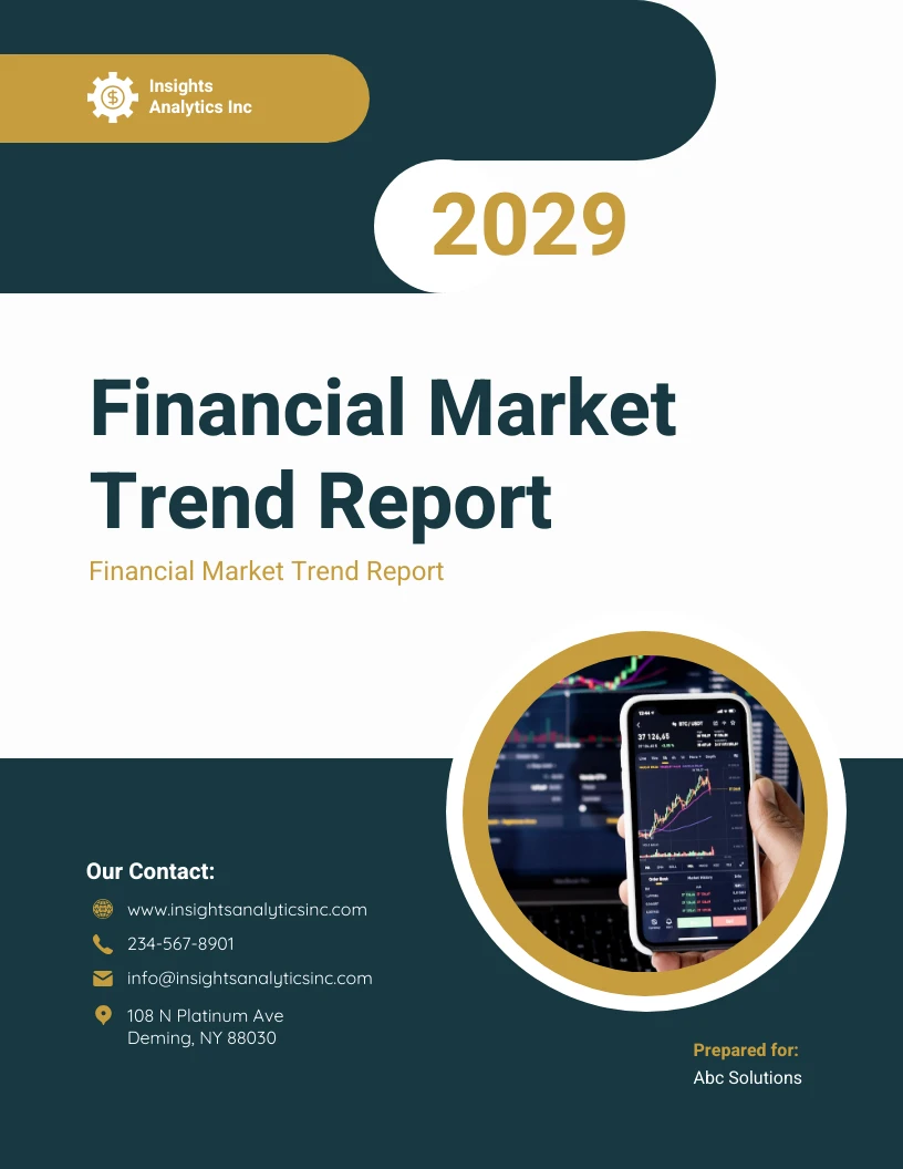 Financial Market Trend Report Template - Venngage