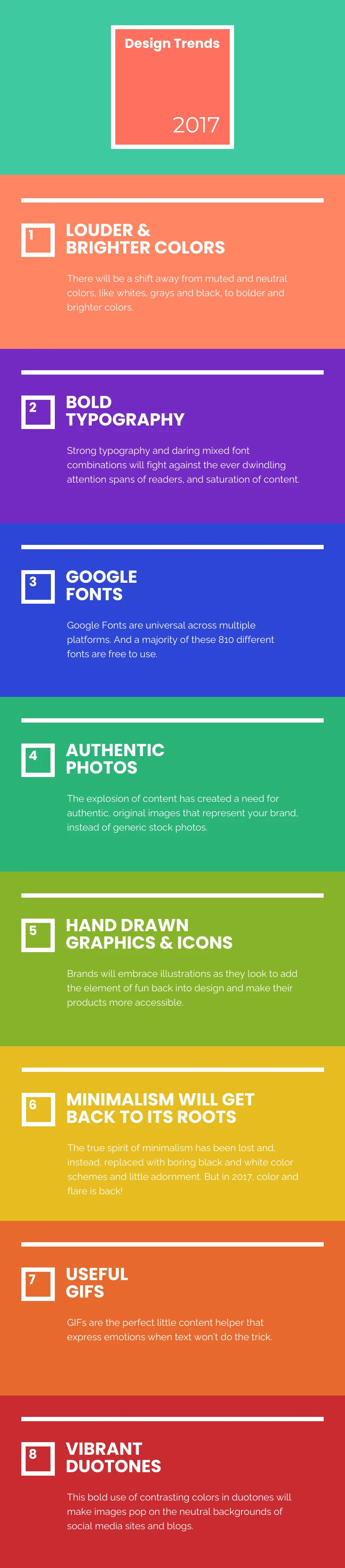 Colorful Design Trends Infographic Template - Venngage