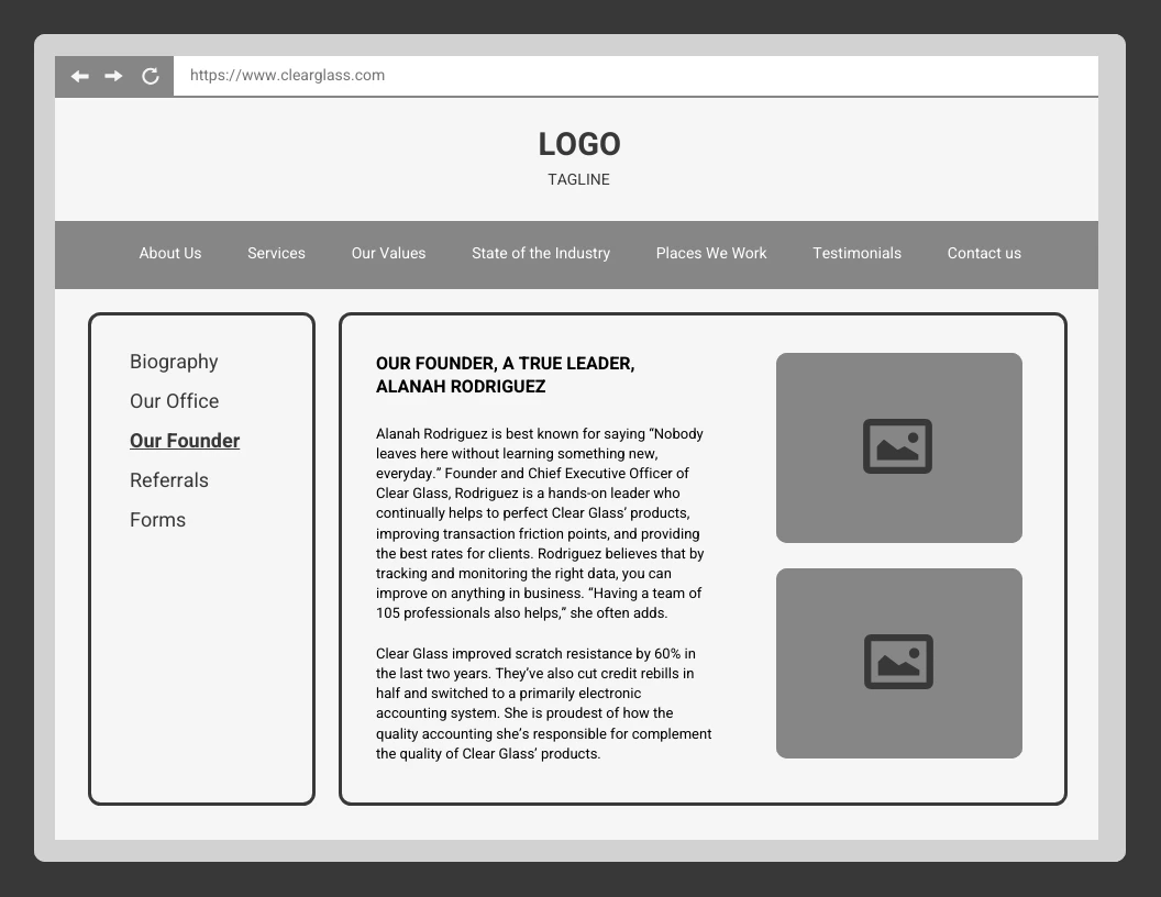 Gray Online Website Wireframe Template - Venngage